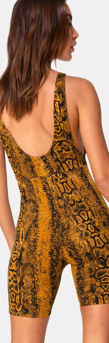 Acro Unitard in Snake Mustard – motelrocks-com-us
