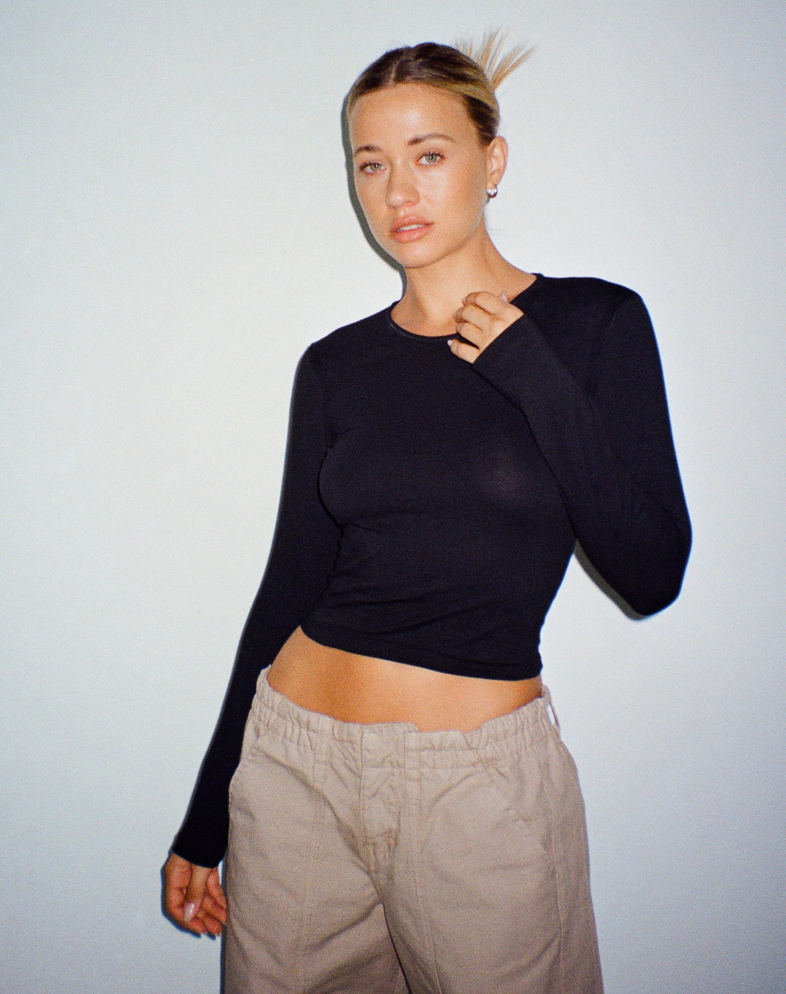 Black Long Sleeve Top | Bon – motelrocks-com-us