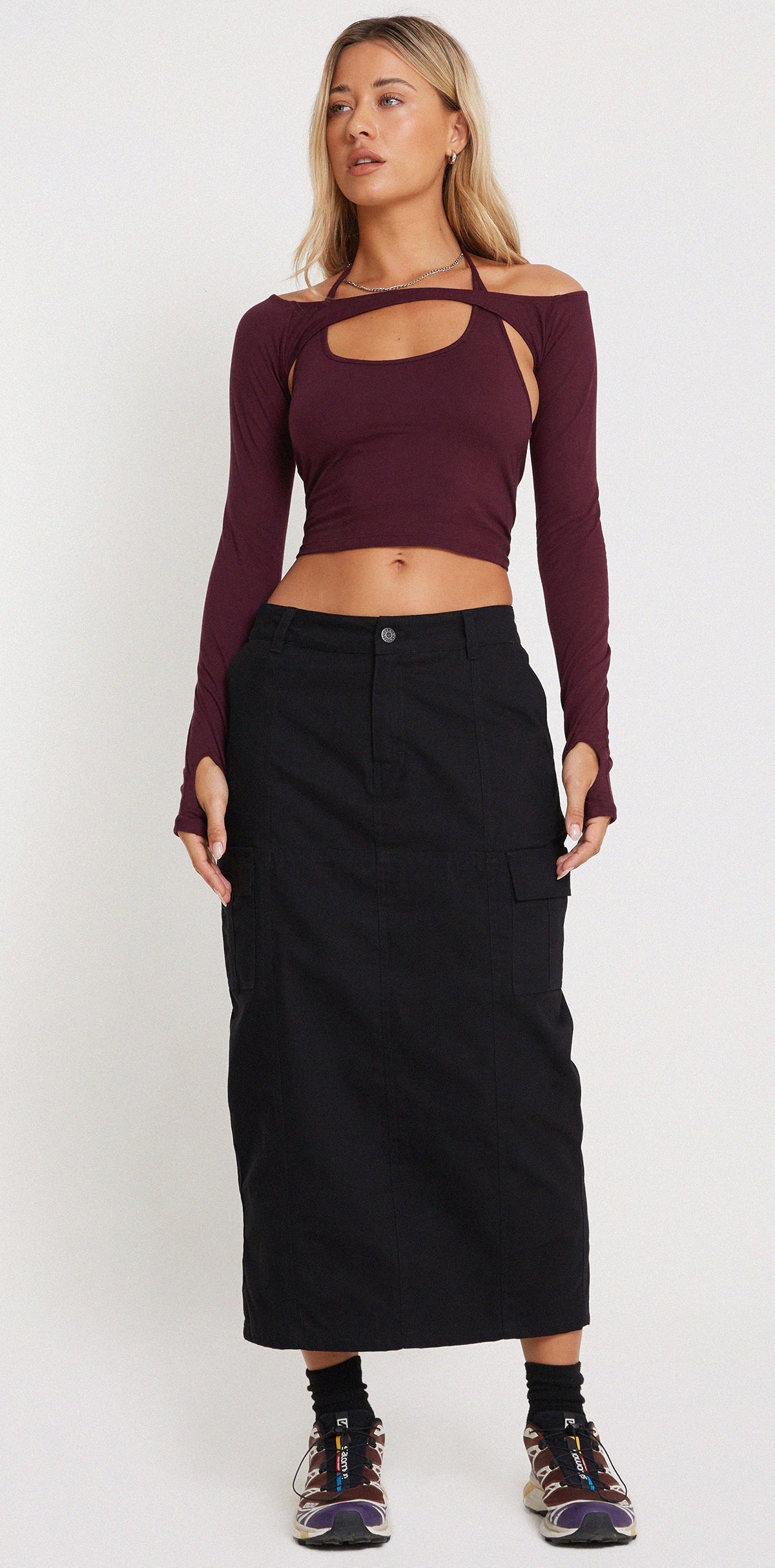 Oxblood Long Sleeve Top | Brandy – motelrocks-com-us