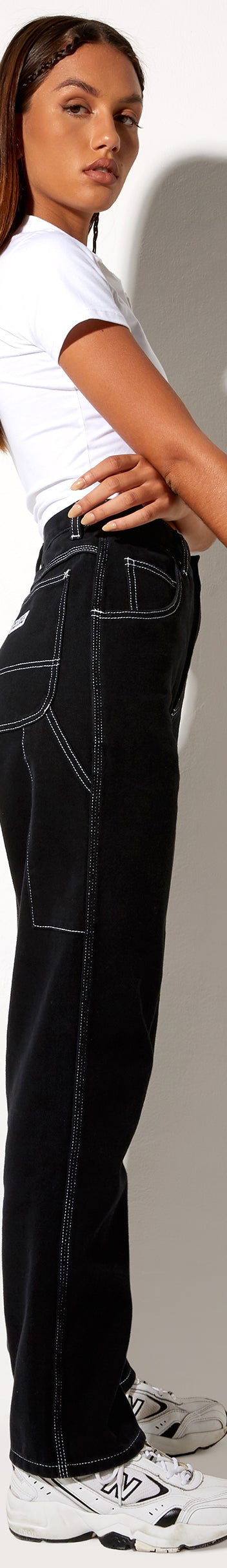 Wide Straight Leg Black Jean | Carpenter – motelrocks-com-us