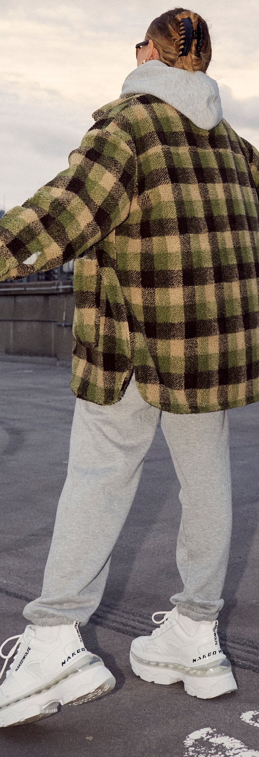 Green Check Borg Oversized Coat | Teddy – motelrocks-com-us