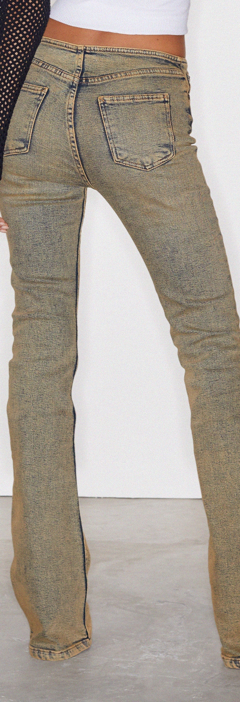 Sandy Blue Clean Waist Low Rise Jeans – motelrocks-com-us