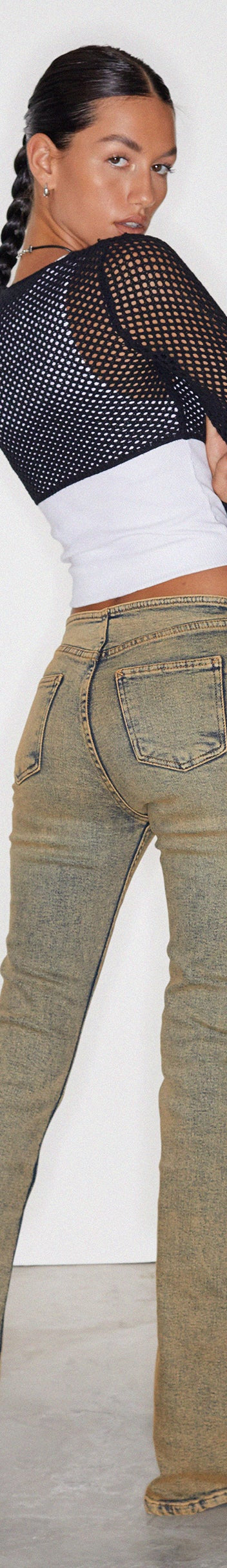 Sandy Blue Clean Waist Low Rise Jeans – motelrocks-com-us