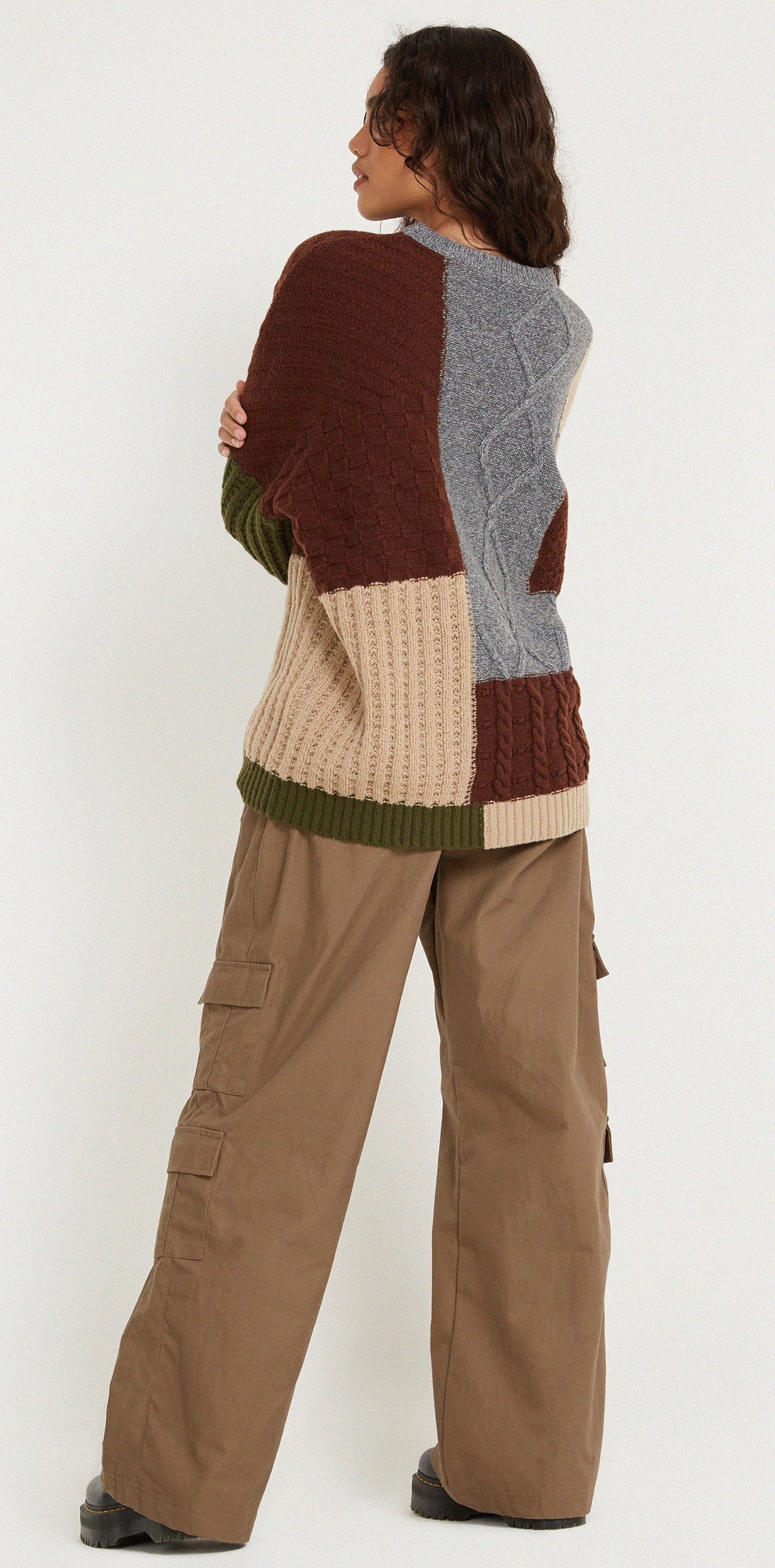 Patchwork Knit Jumper | Danar – motelrocks-com-us