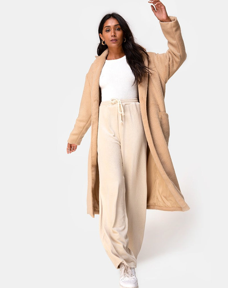 Longline Tan Coat | Duster – motelrocks-com-us