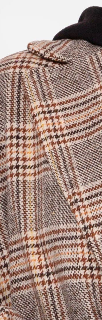 Long Sleeve Brown Check Duster Coat | Duster – motelrocks-com-us