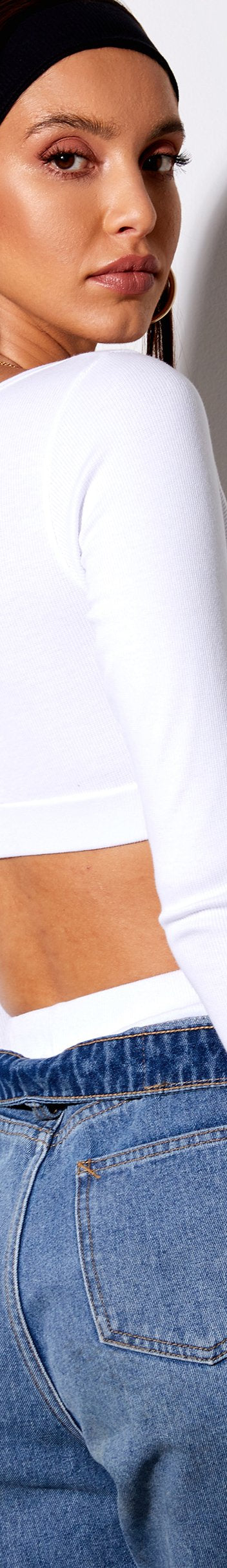 Long Sleeve White Angel Embro Crop Top | Esmera – motelrocks-com-us