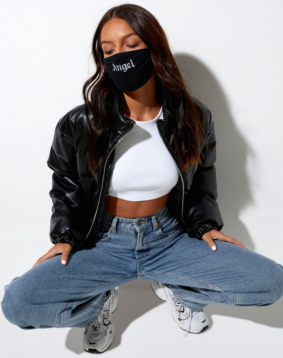 Black Angel Fashion Face Covering | Face Mask – motelrocks-com-us