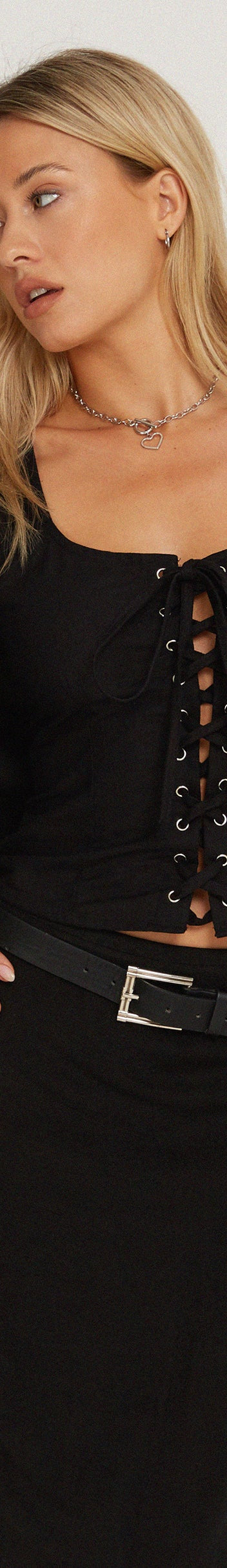 Black Lace Up Corset Top | Inga – motelrocks-com-us
