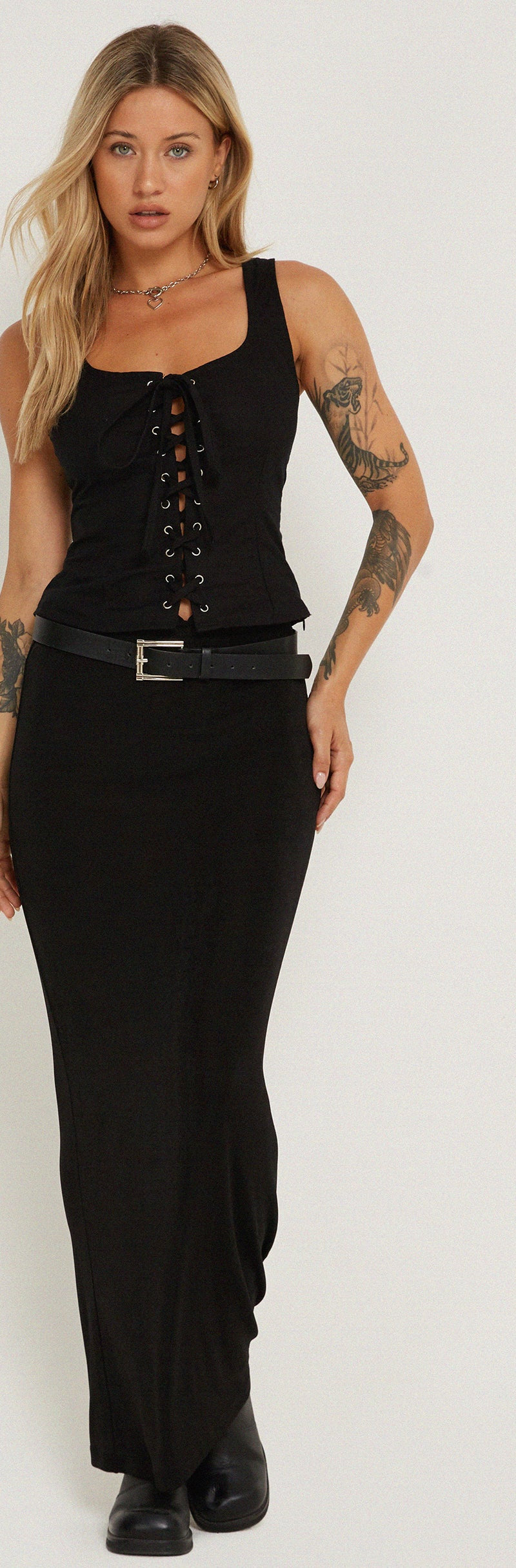 Black Lace Up Corset Top | Inga – motelrocks-com-us