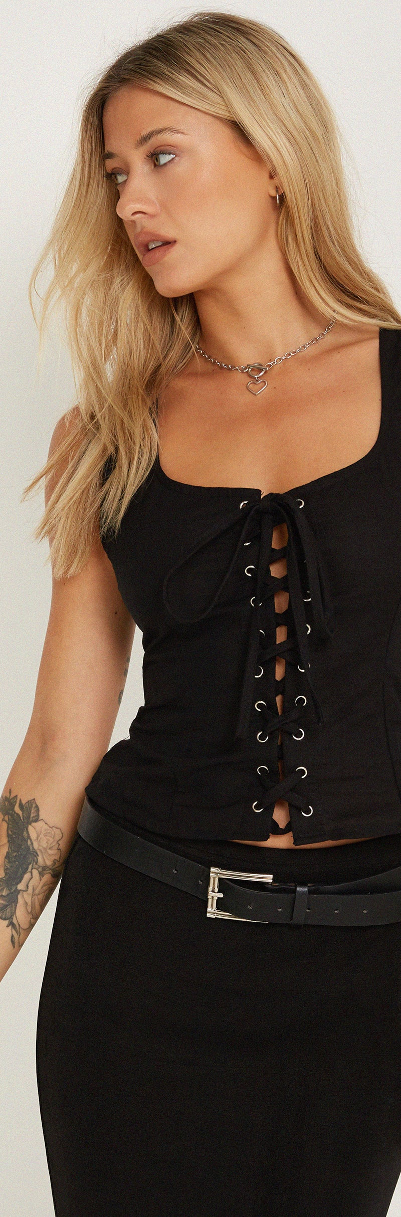Black Lace Up Corset Top | Inga – motelrocks-com-us