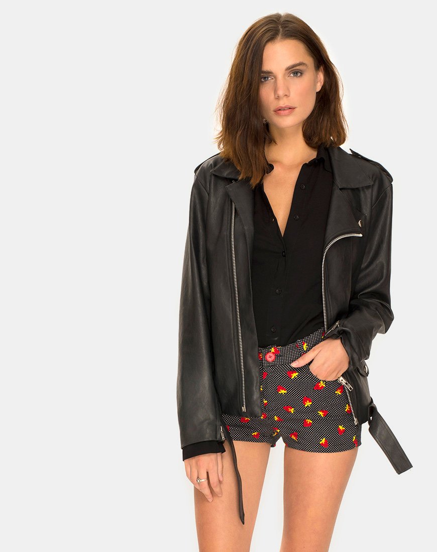 Jango Short in Fruit Polka Black – motelrocks-com-us