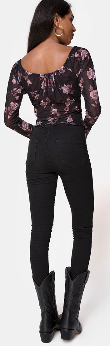 Long Sleeve Floral Top | Janina – motelrocks-com-us