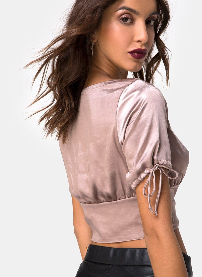 Satin Mink Crop Top | Jene – motelrocks-com-us