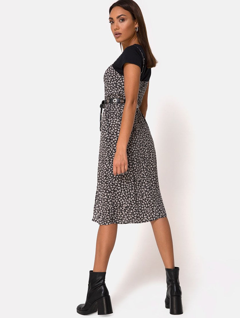 Floral Midi Dress | Kaoya – motelrocks-com-us