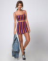 Kini Crop Top in Purple and Orange Stripe – motelrocks-com-us