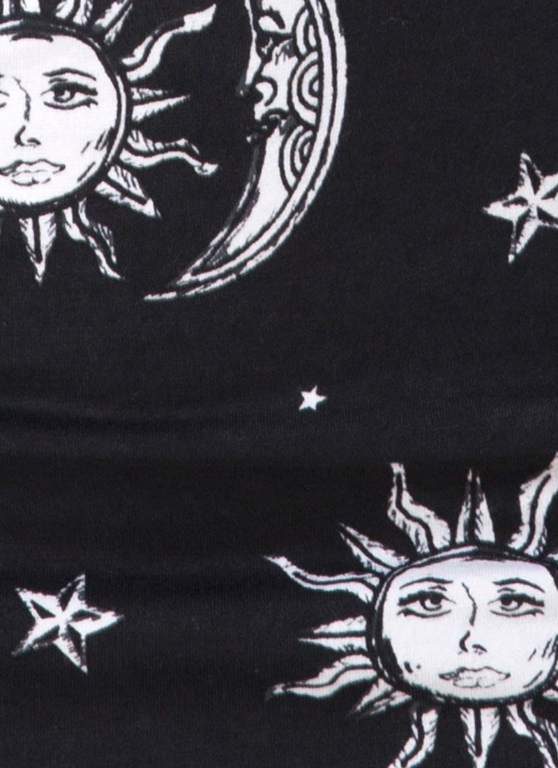 Kini Crop Top in Sun Moon Stars BW – motelrocks-com-us