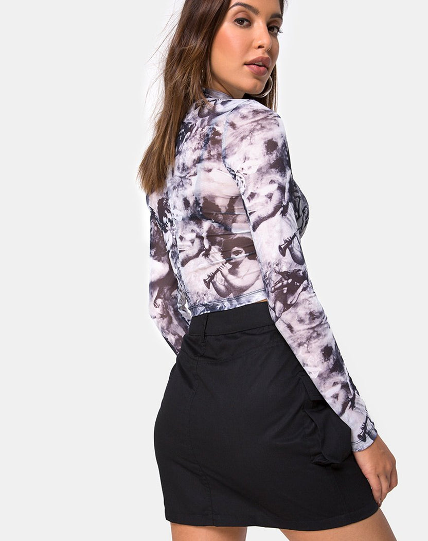 Lara Crop Top in Cherub Mesh – motelrocks-com-us