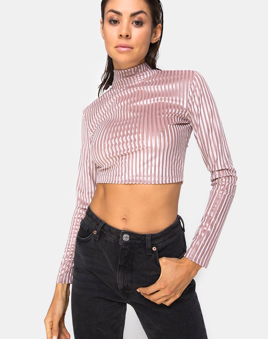 Lara Crop Top in Taupe – motelrocks-com-us