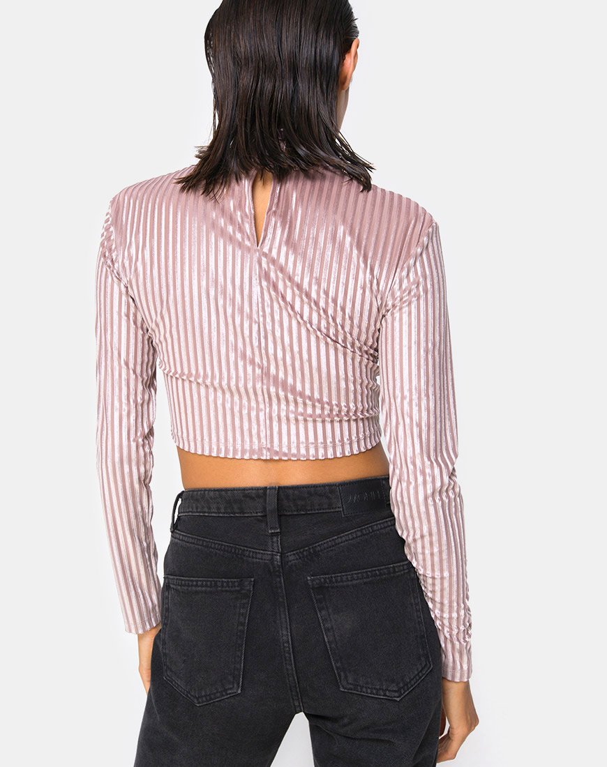 Lara Crop Top in Taupe – motelrocks-com-us