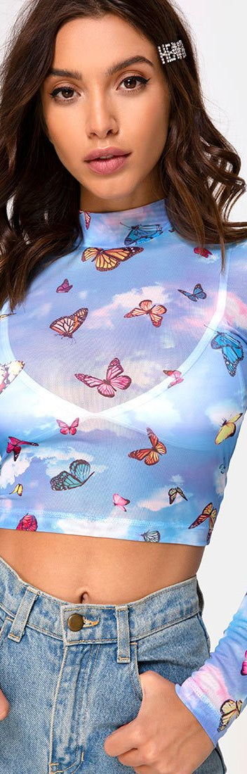 Mesh Butterfly Top | Lara – motelrocks-com-us