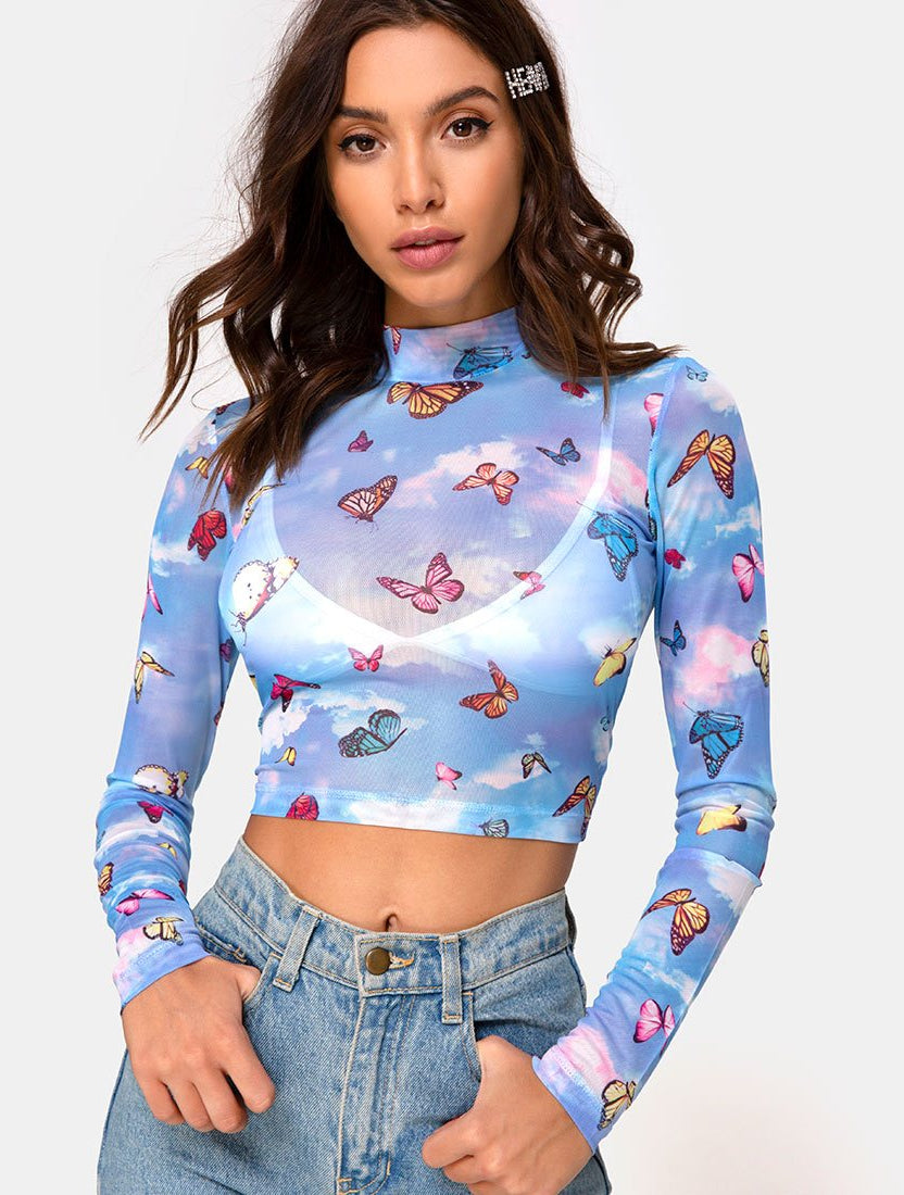 Mesh Butterfly Top | Lara – motelrocks-com-us