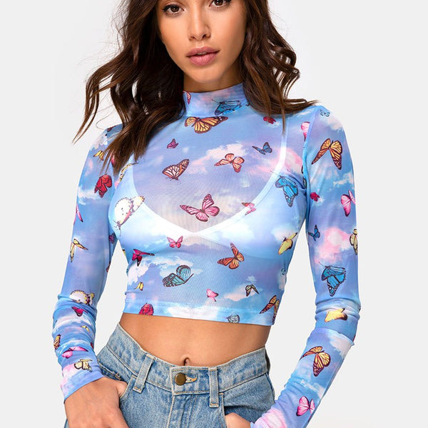 Mesh Butterfly Top | Lara – motelrocks-com-us