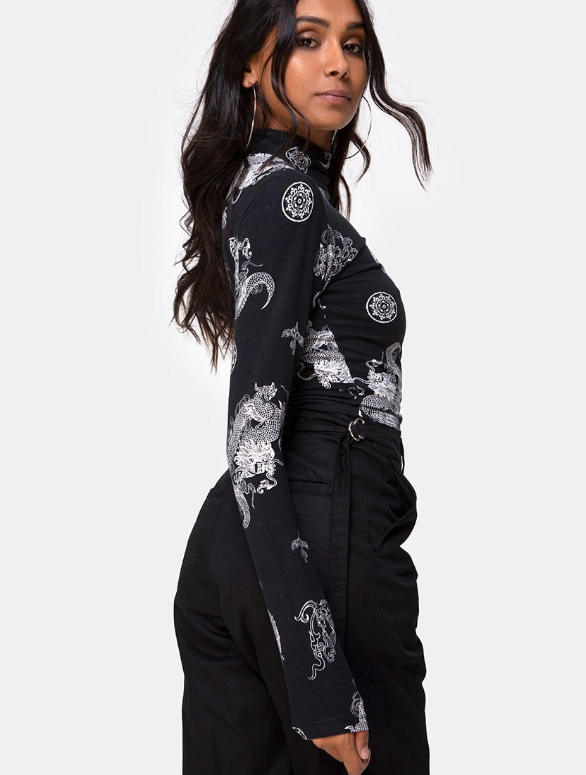 Cropped Dragon Top | Lara – motelrocks-com-us