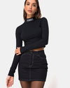 Lara Crop in Black with Angel Embro – motelrocks-com-us