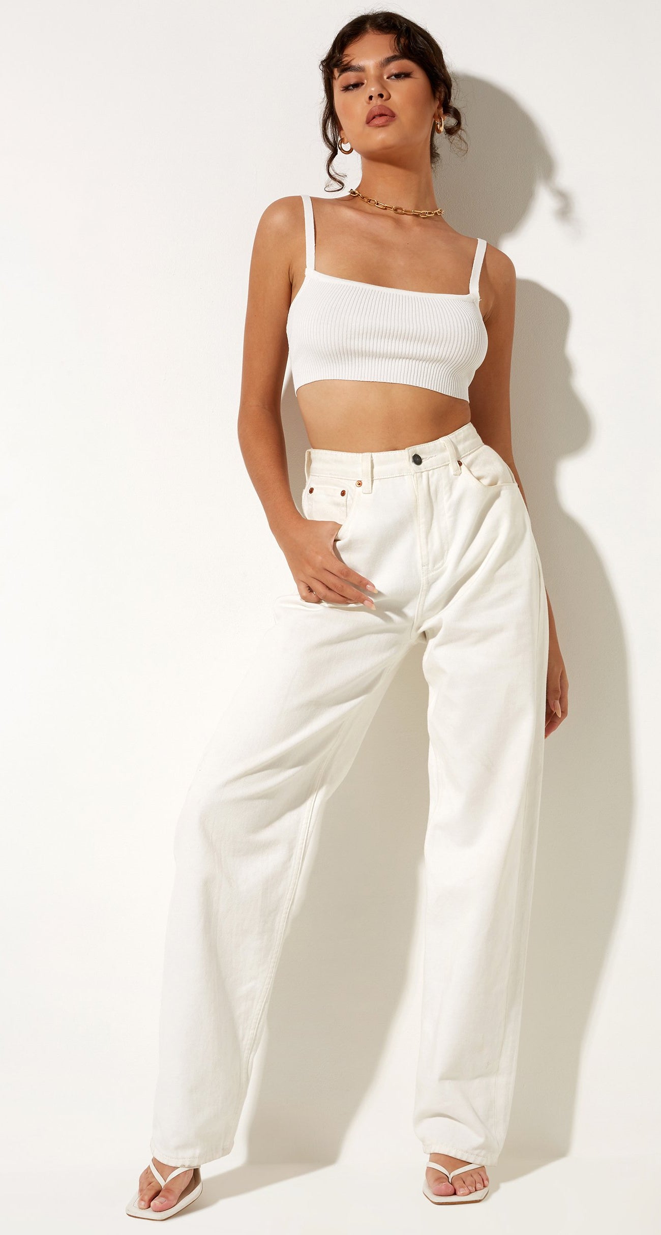 Strappy Rib white Bralette Top | Lemia – motelrocks-com-us