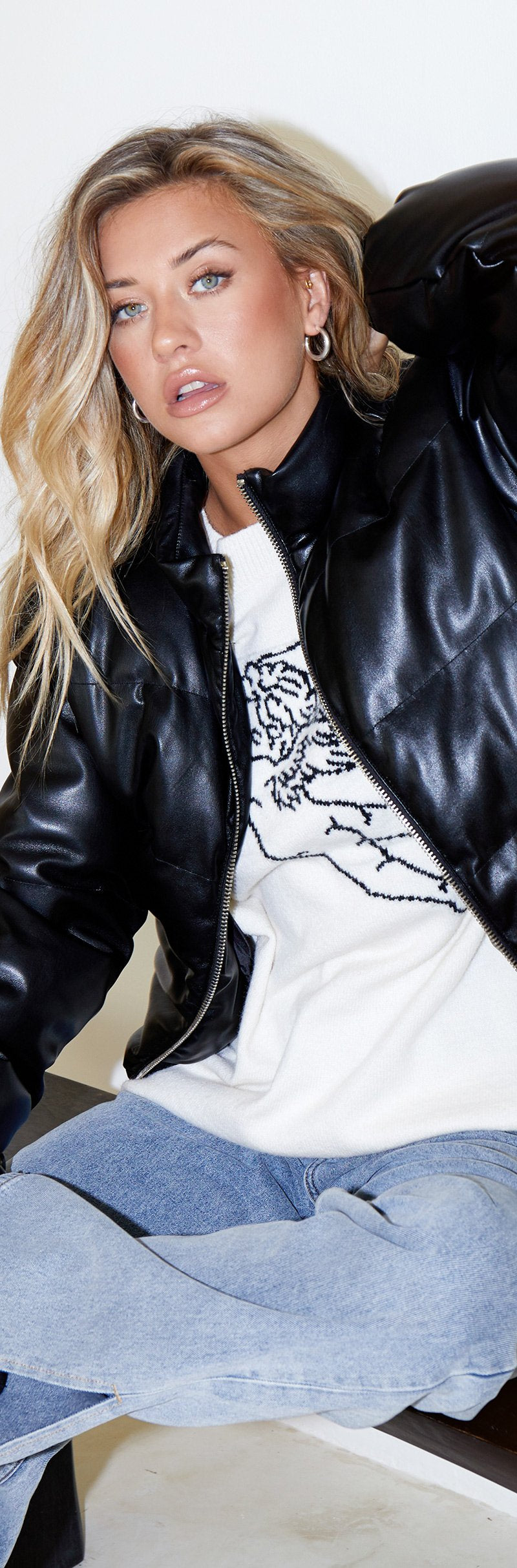 Black PU Leather Puffer Jacket | Puffa – motelrocks-com-us