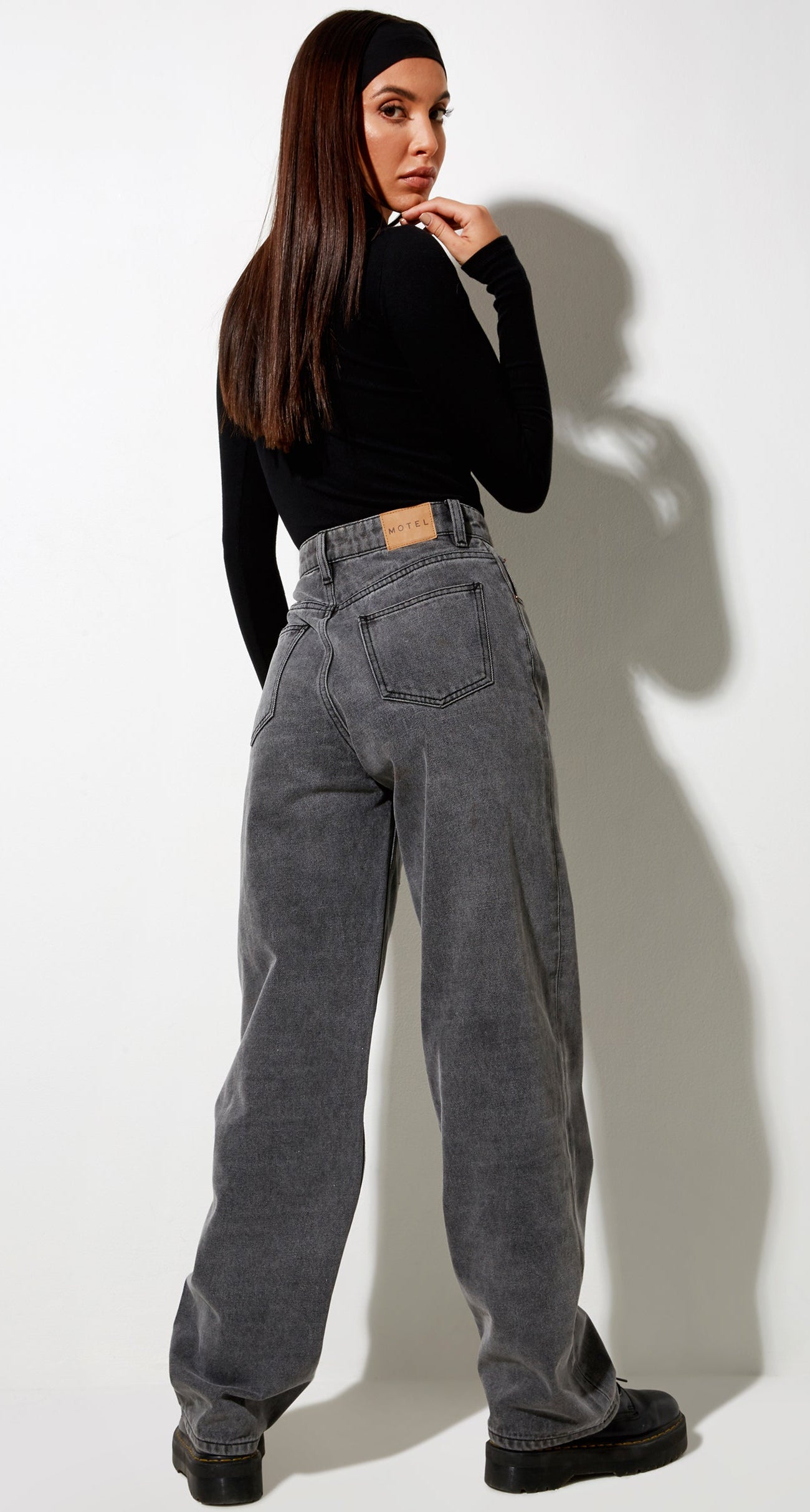 Wide Leg Grey Denim Jeans | Parallel – motelrocks-com-us