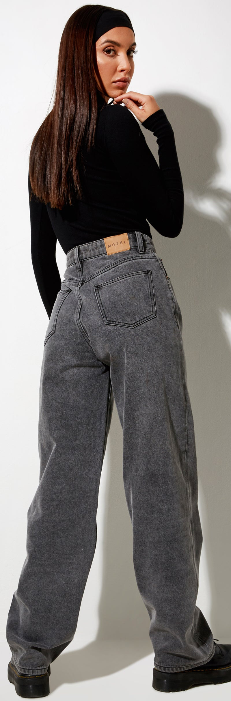 Wide Leg Grey Denim Jeans | Parallel – motelrocks-com-us