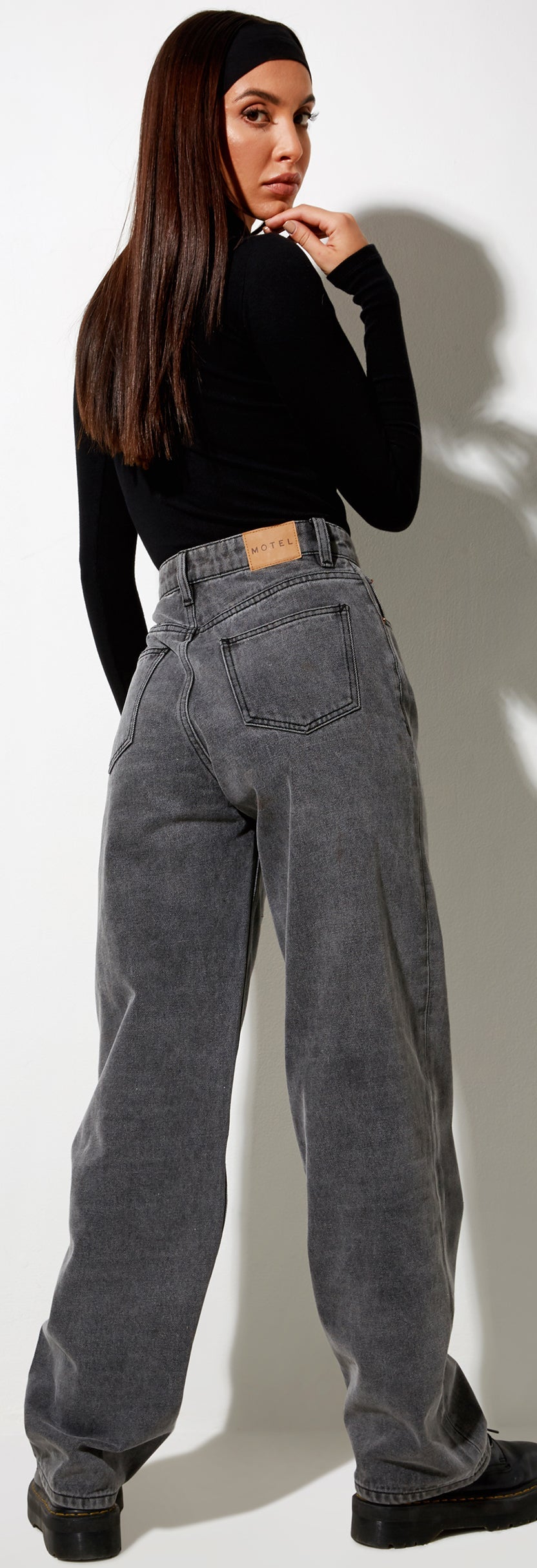 Wide Leg Grey Denim Jeans | Parallel – motelrocks-com-us