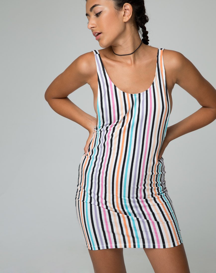 Mergy Dress in Candy Stripe Summer – motelrocks-com-us