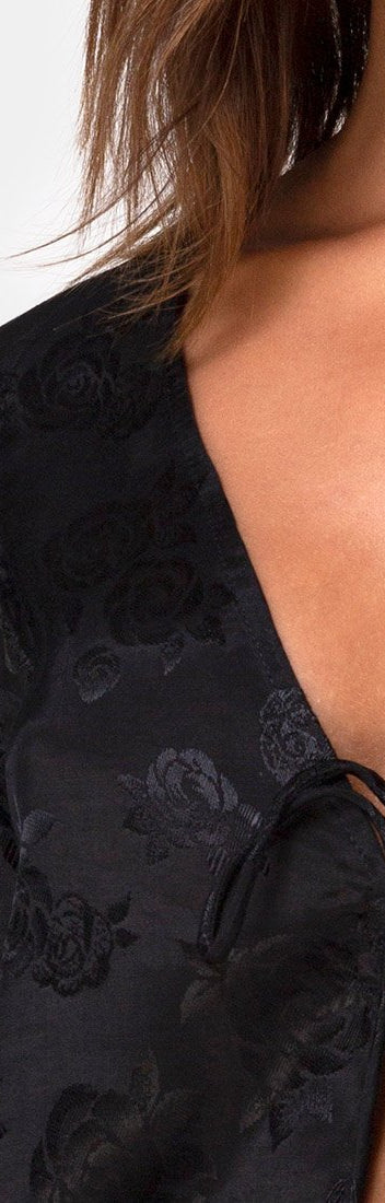 Merida Top in Satin Rose Black – motelrocks-com-us