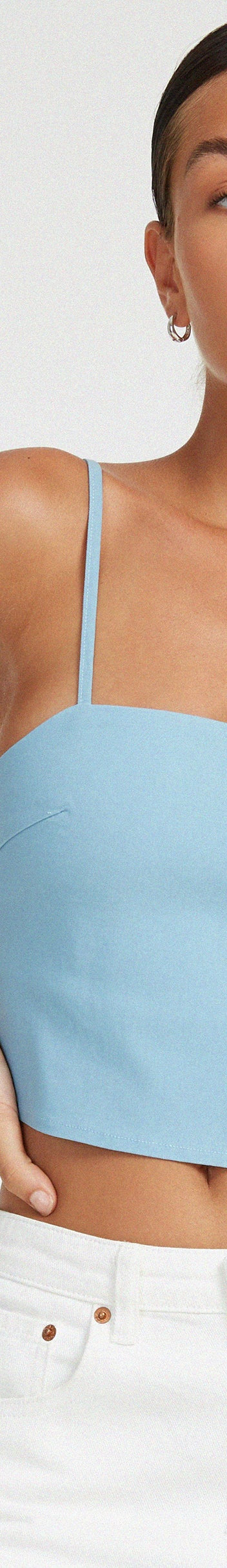 Light Blue Crop Top | Merita – motelrocks-com-us