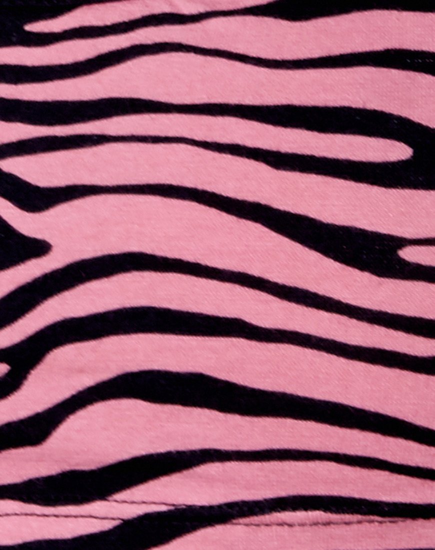 pink zebra pattern top
