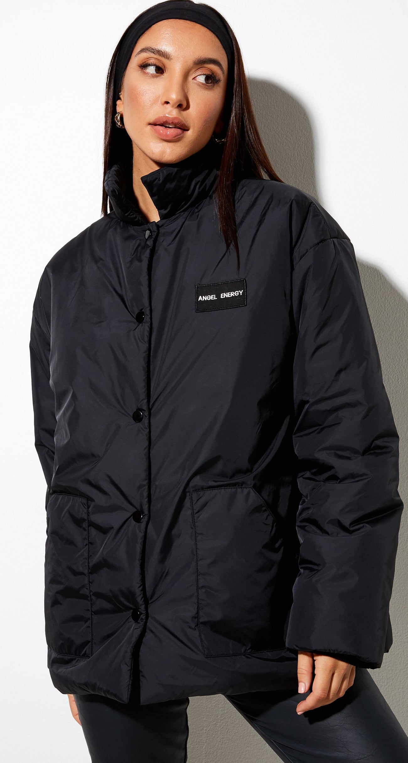 Black Angel Energy Padded Coat | Nemal – motelrocks-com-us