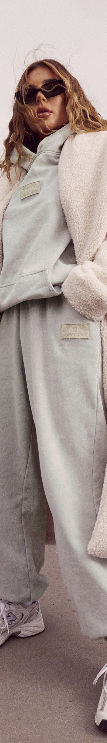 Cream Borg Oversized Longline Coat | Terence – motelrocks-com-us