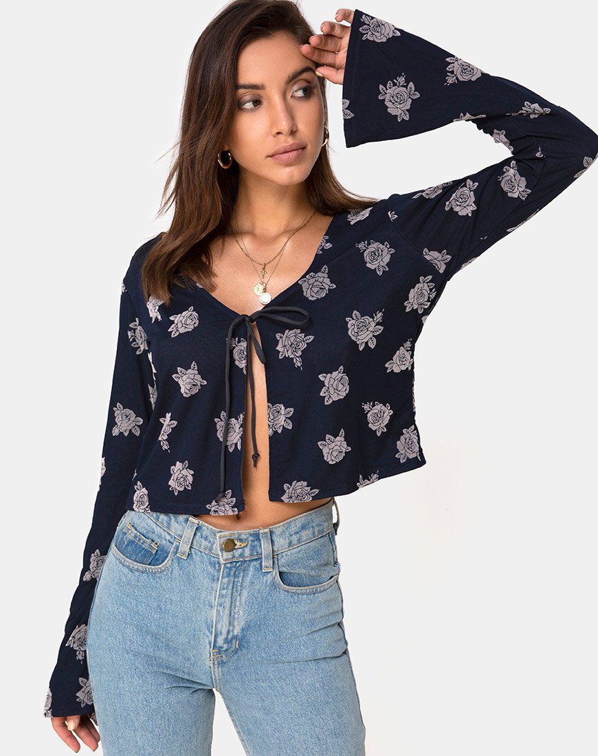 Floral Black Mesh Top | Pique – motelrocks-com-us
