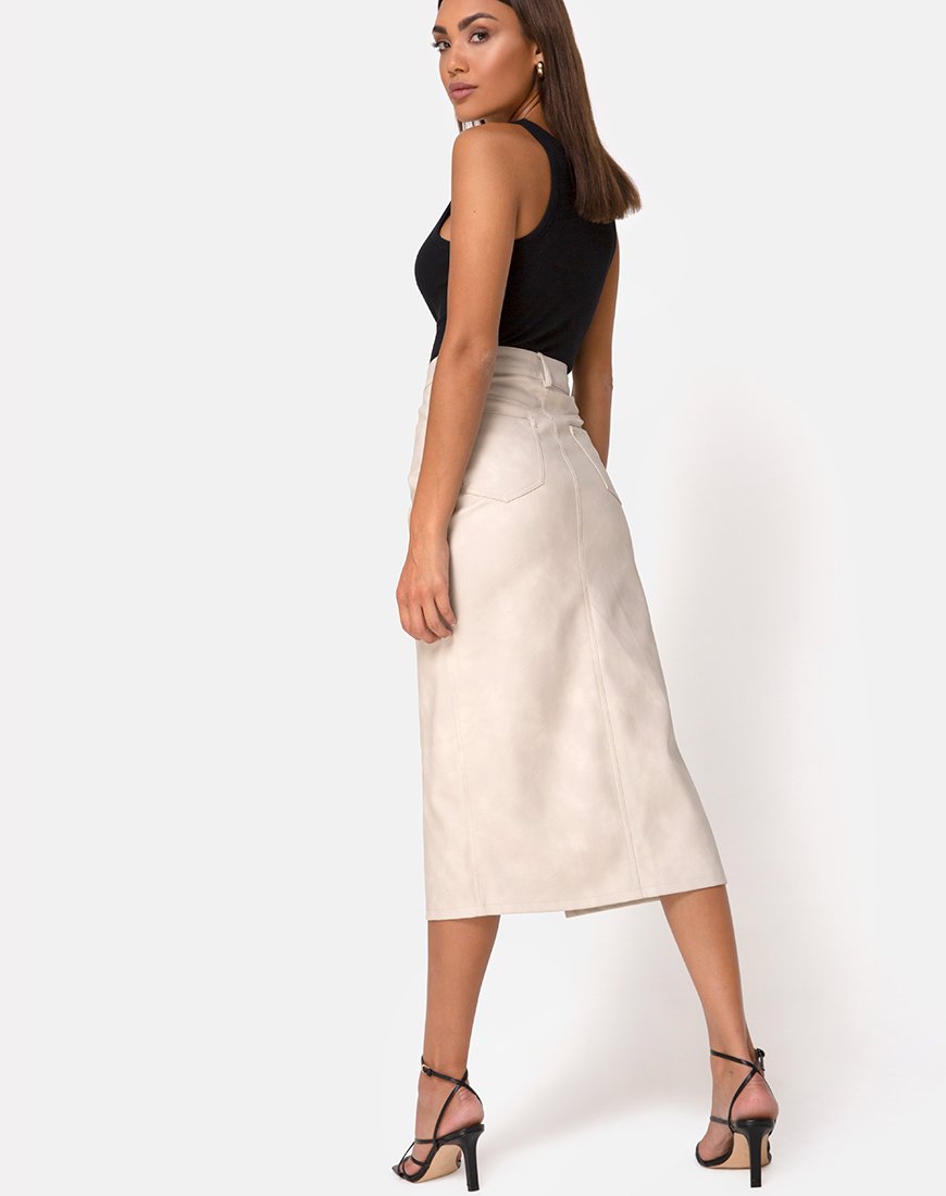 Denim High Waist Bodycon Stone Skirt | Pyra – motelrocks-com-us
