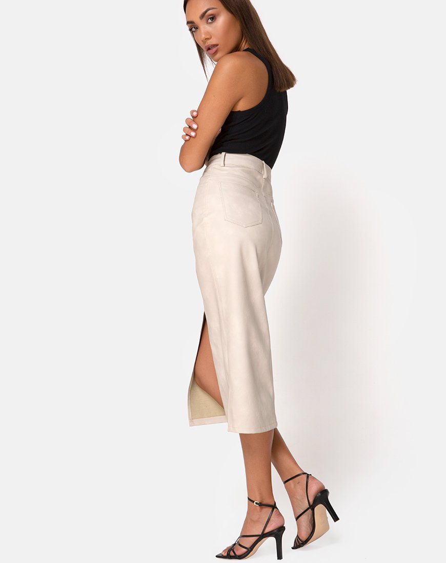 Denim High Waist Bodycon Stone Skirt | Pyra – motelrocks-com-us