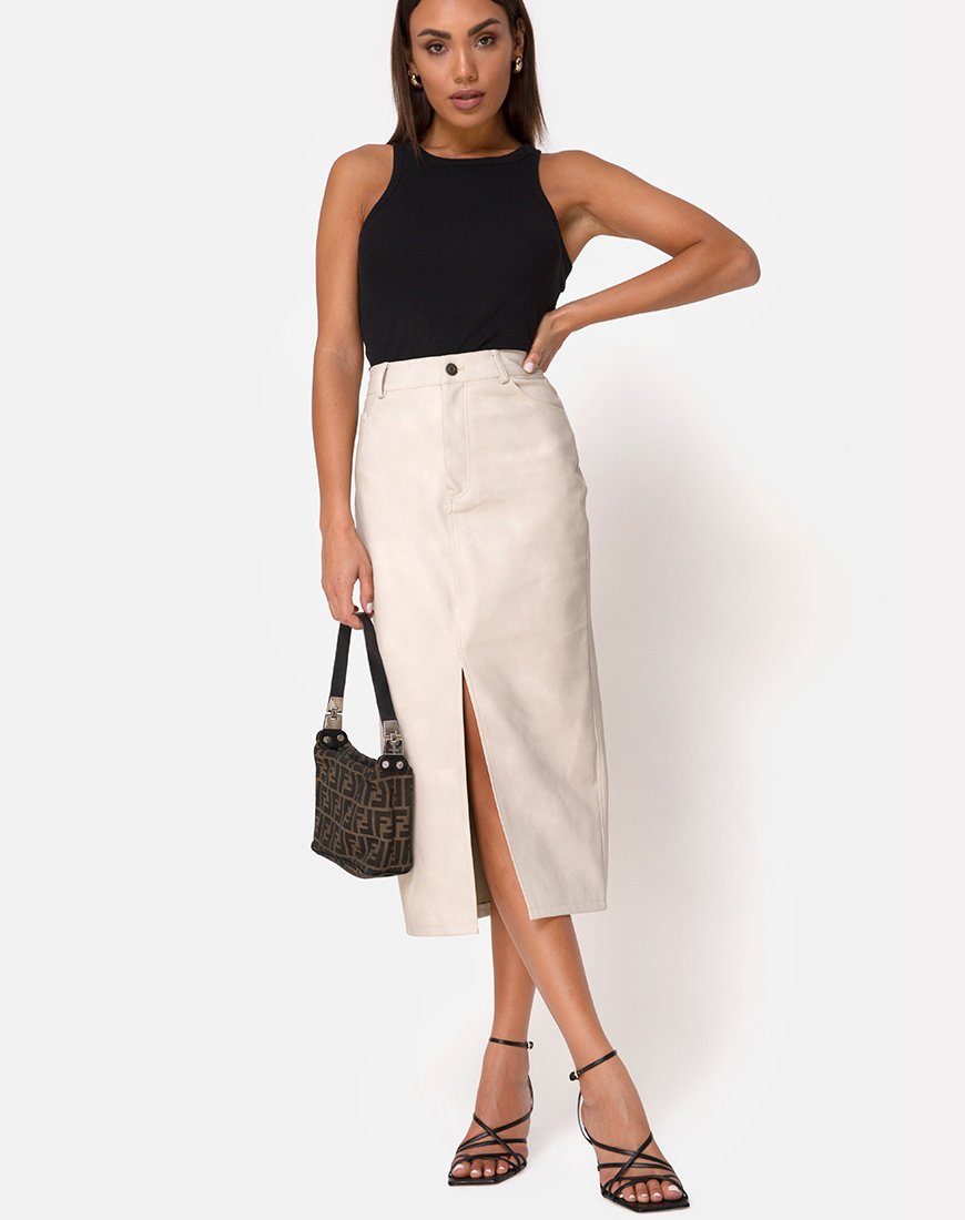 Denim High Waist Bodycon Stone Skirt | Pyra – motelrocks-com-us