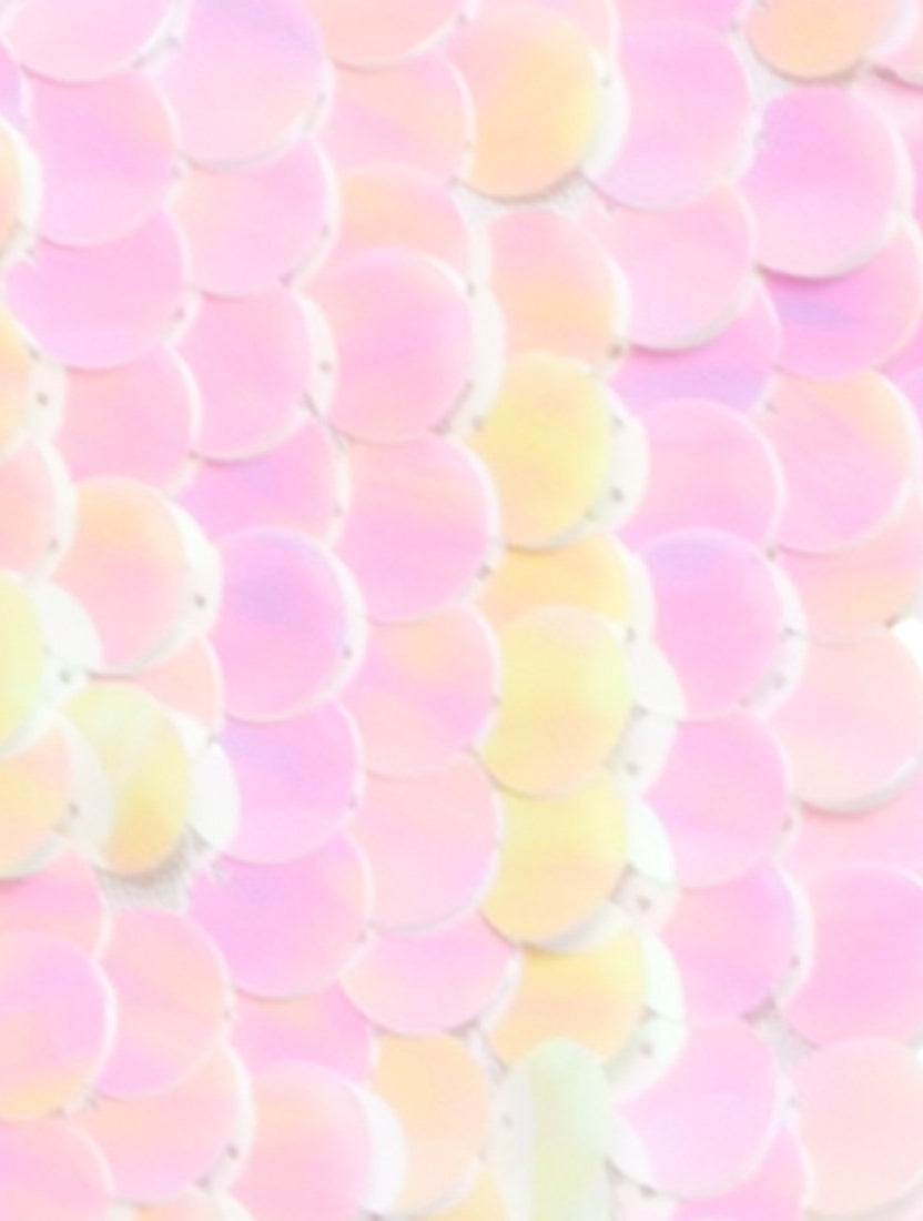 High Waist White and Pink Disc Sequin Short | Crystal - Motel Rocks ...