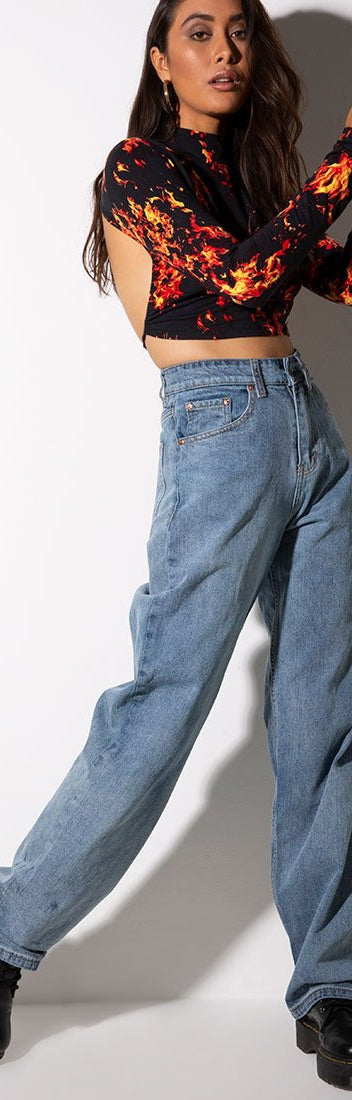 Backless Fire Crop Top | Quelia – motelrocks-com-us