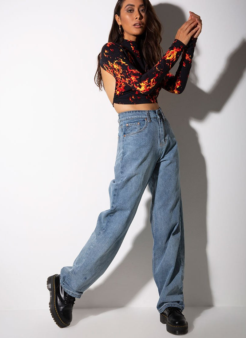 Backless Fire Crop Top | Quelia – motelrocks-com-us