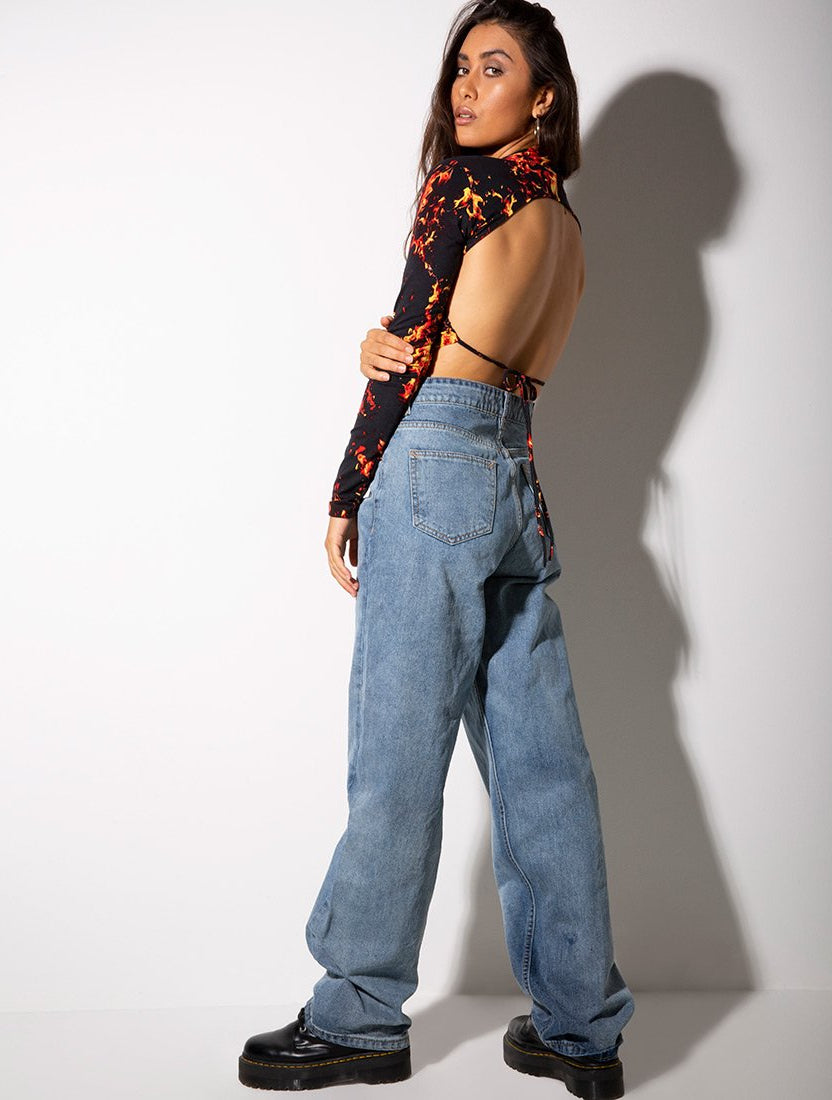 Backless Fire Crop Top | Quelia – motelrocks-com-us