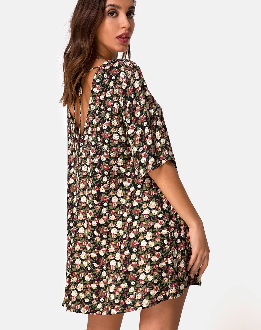 Short Floral Dress | Rosella – motelrocks-com-us