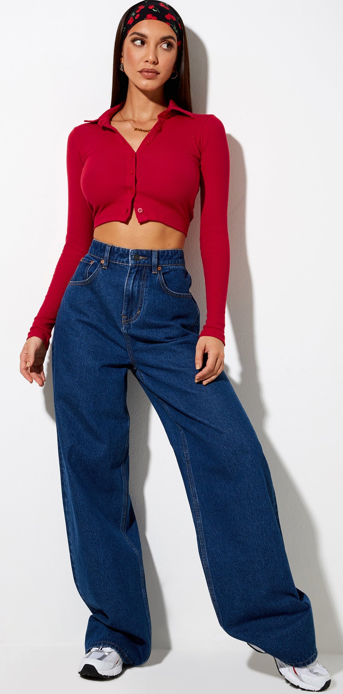 Long Sleeve Red Crop Top | Ryals – motelrocks-com-us